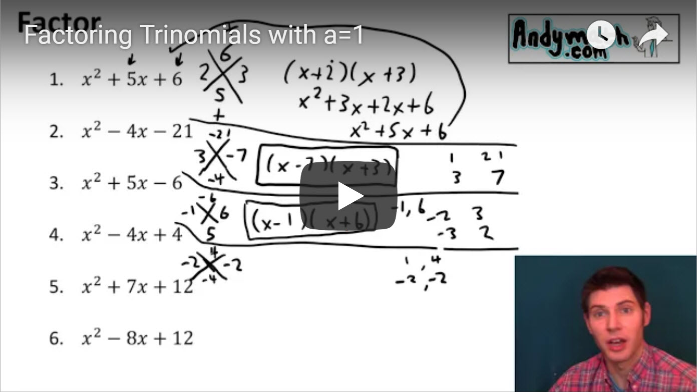 Factoring Trinomials a 1